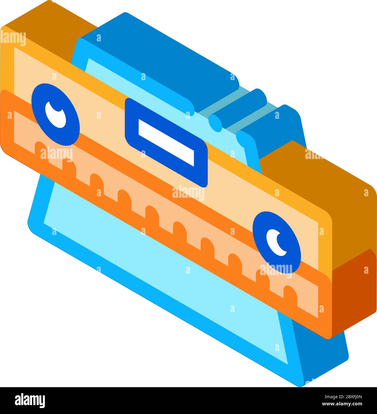 tile length measurement isometric icon vector illustration Stock Vector ...