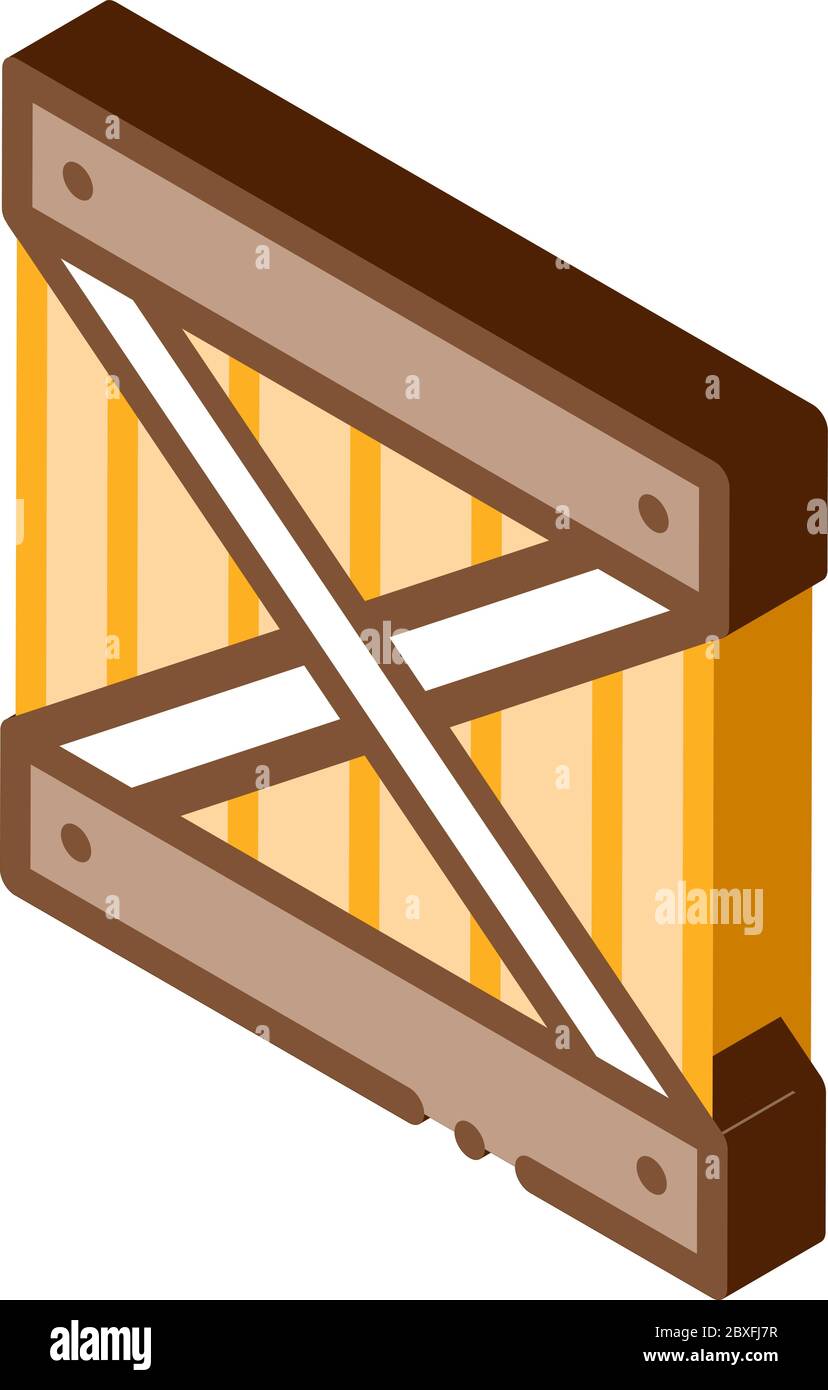 wood ban isometric icon vector illustration Stock Vector Image & Art ...