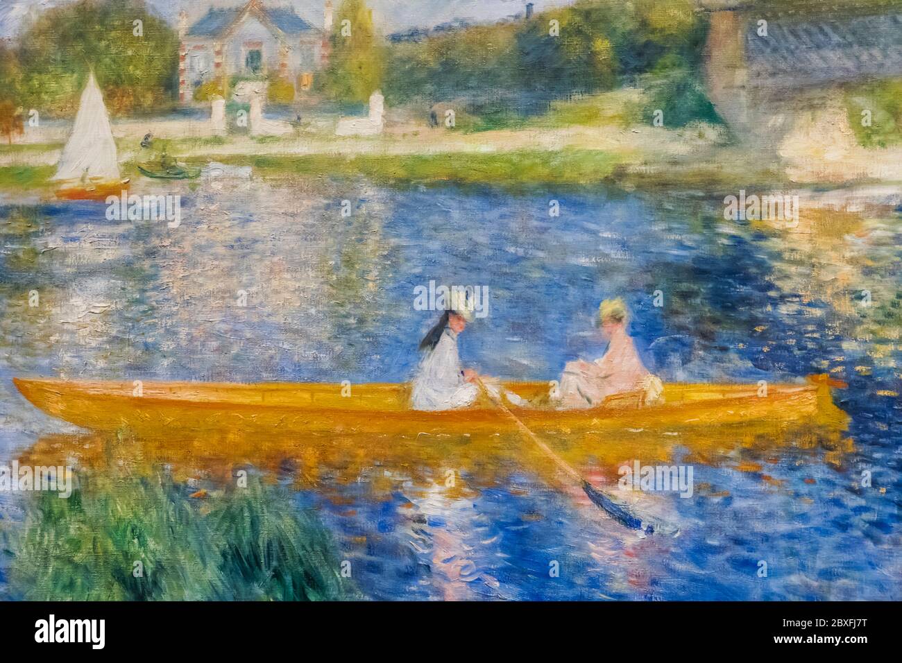 Painting titled "The Skiff" (La Yole) by Pierre-Auguste Renoir dated ...