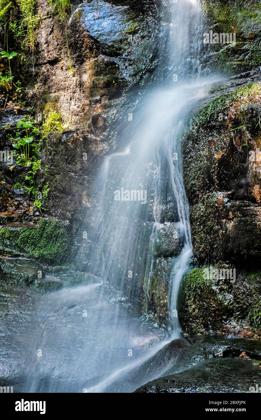 Starohutsky waterfall, Slovak republic, central Europe. Seasonal ...