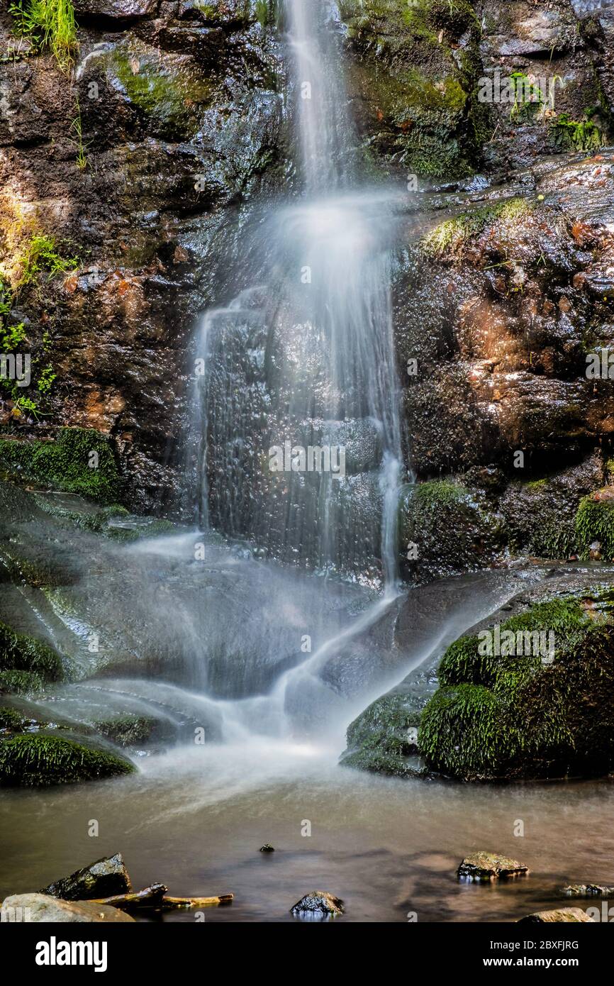 Starohutsky waterfall, Slovak republic, central Europe. Seasonal ...