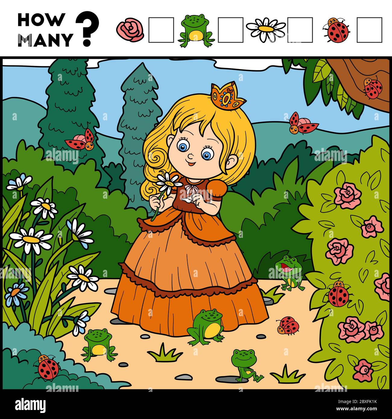 Counting Game for Preschool Children. Educational a mathematical game ...