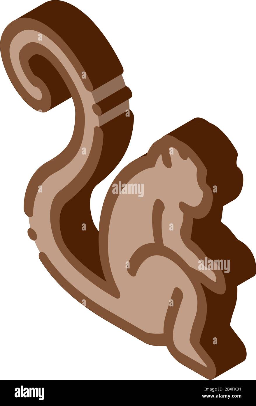 malaysian monkey isometric icon vector illustration Stock Vector Image ...