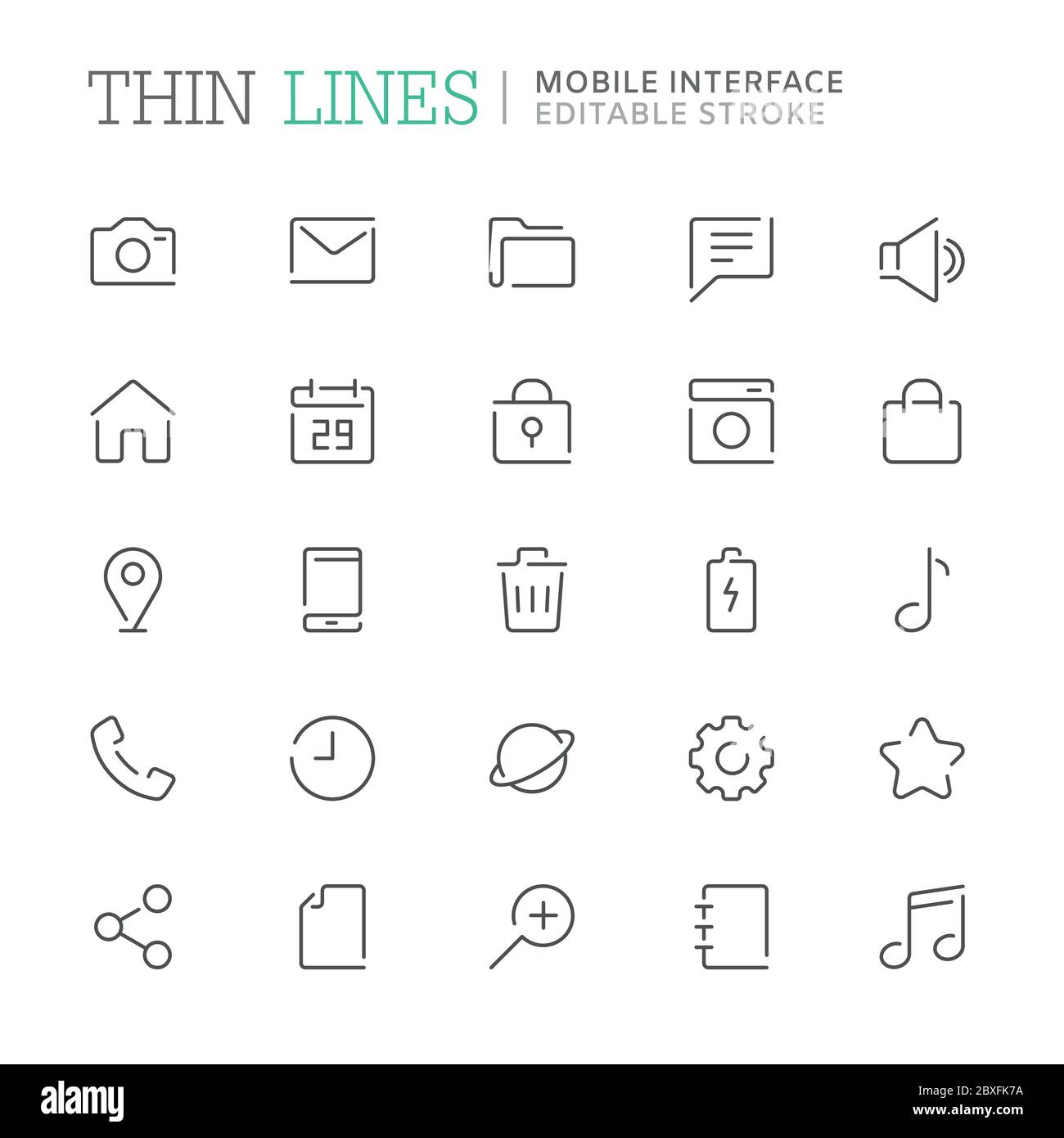 Editable clock icons hi-res stock photography and images - Alamy