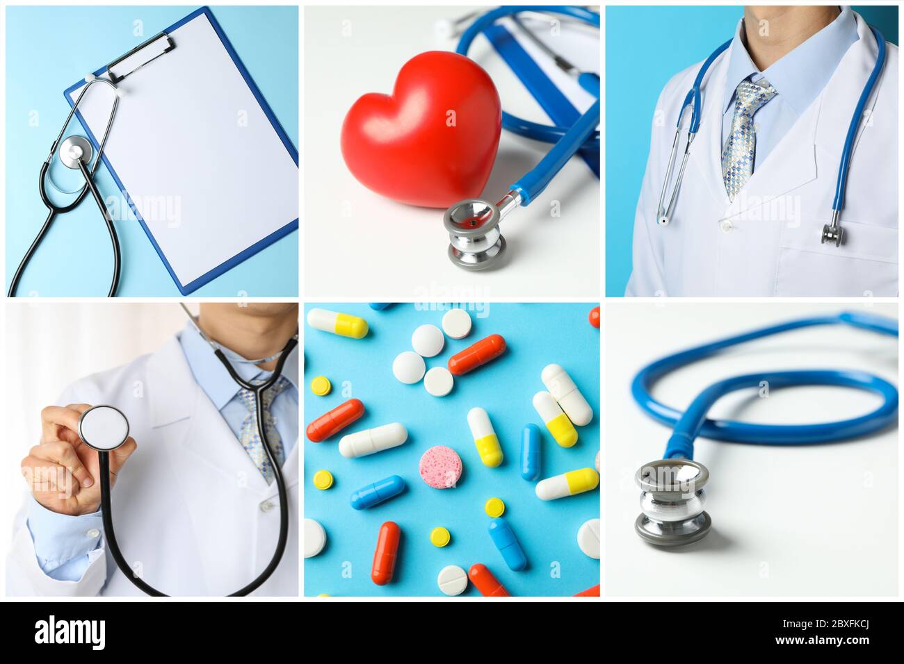 Doctor. Medicine. Collage with different medicine photos Stock Photo ...