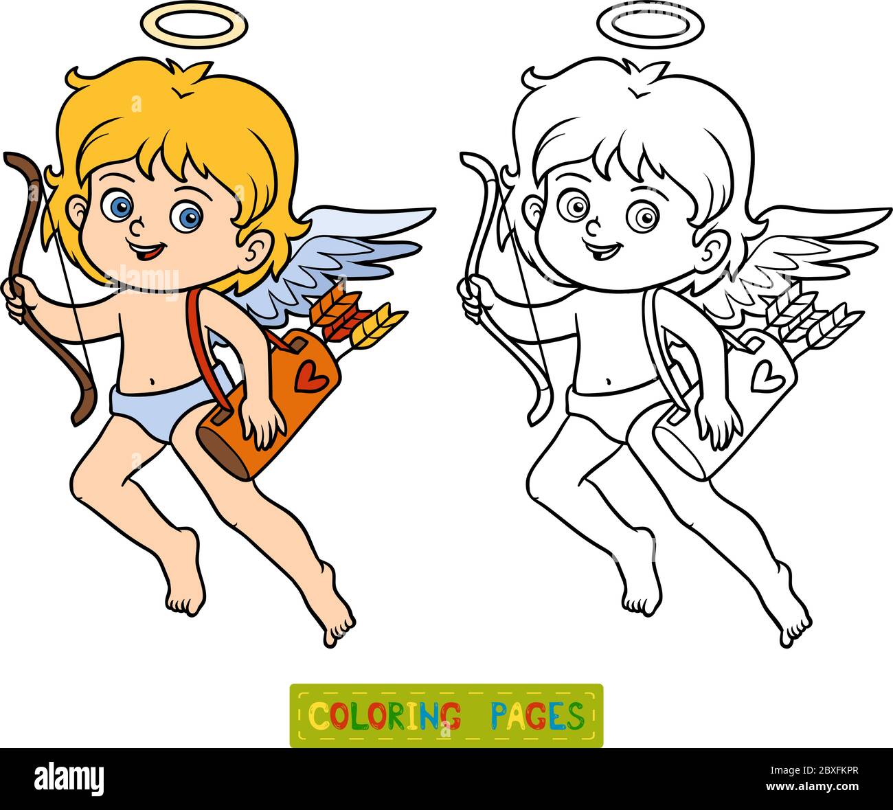 Bow and arrow coloring page hi-res stock photography and images - Alamy