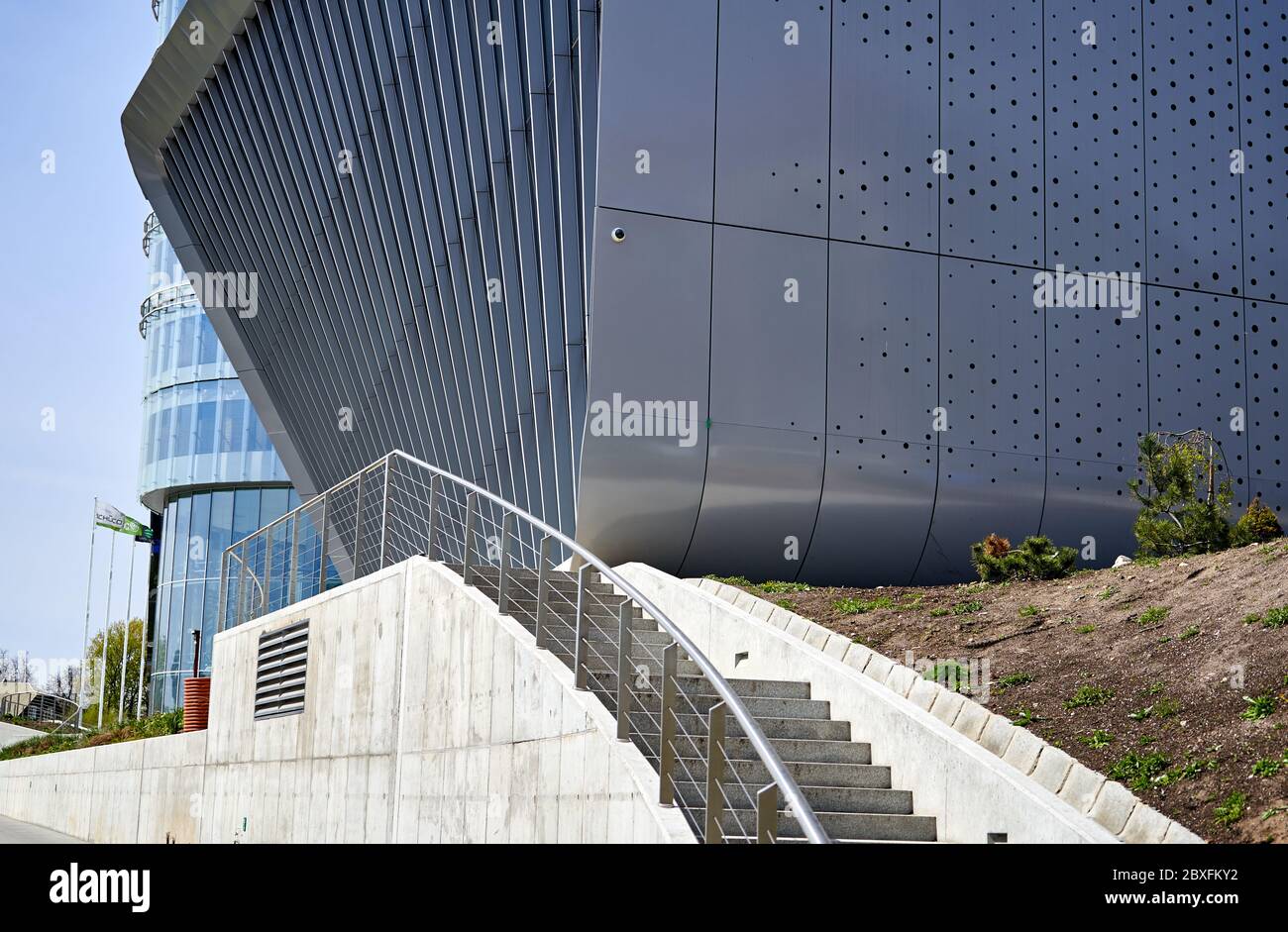 Stairs to the modern office building Stock Photo - Alamy