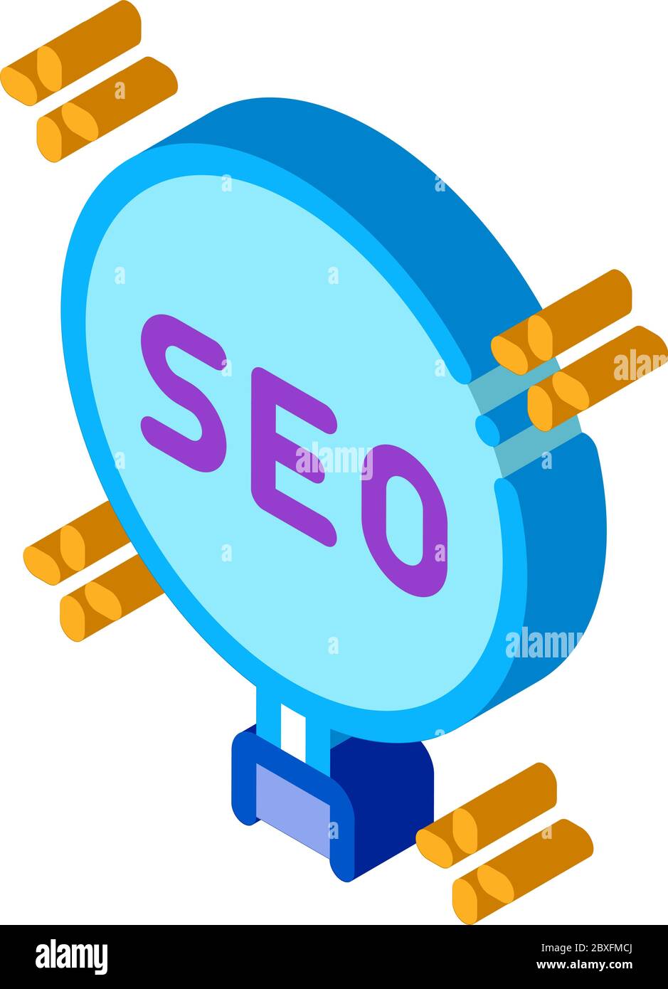 learning search engine optimization isometric icon vector illustration ...