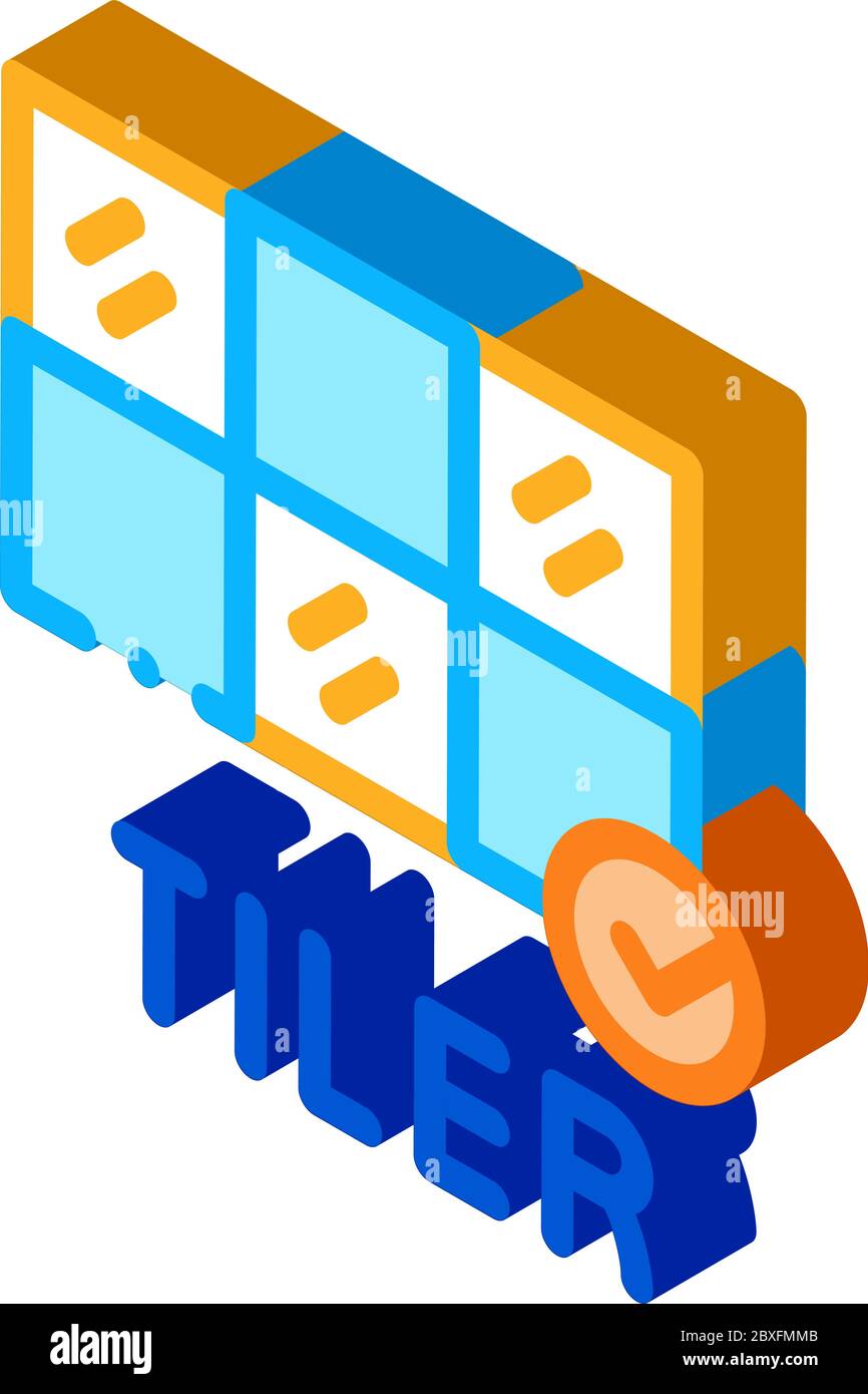 laying tiles isometric icon vector illustration Stock Vector Image ...