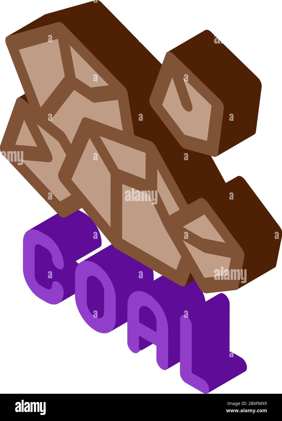 coal particles isometric icon vector illustration Stock Vector Image ...