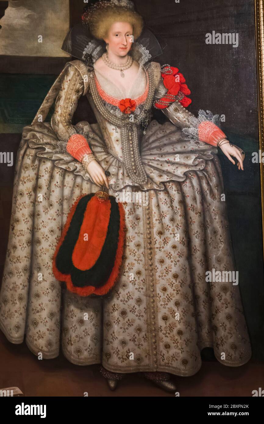 Portrait of Anne of Denmark by Marcus Gheeraerts The Younger dated 1611 ...