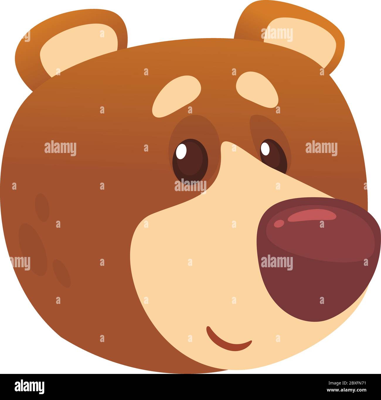 Cute Bear Cartoon Head