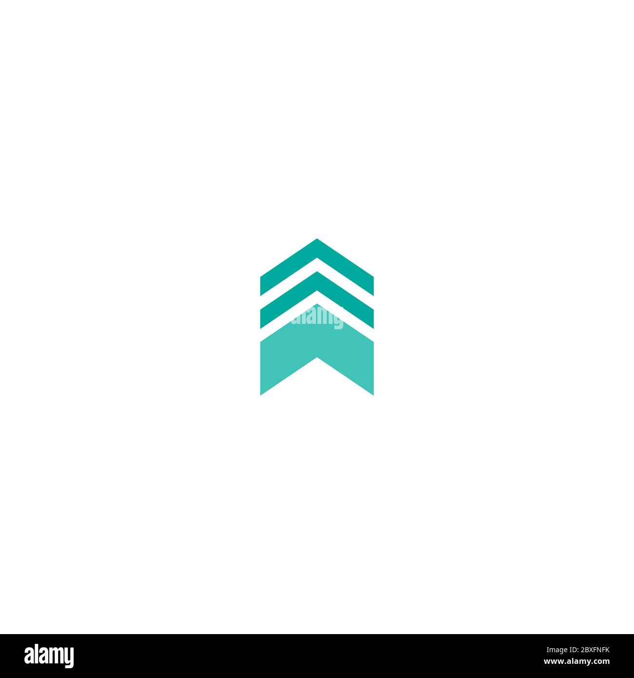 three blue arrows up icon. swipe up button. Isolated on white. Upload ...