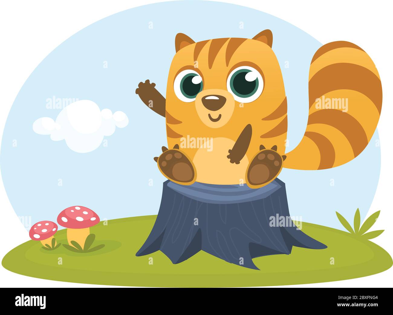 Cartoon squirrel chipmunk. Forest animal vector illustration of ...