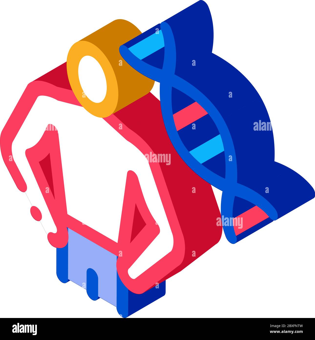 healthy human blood dna isometric icon vector illustration Stock Vector ...