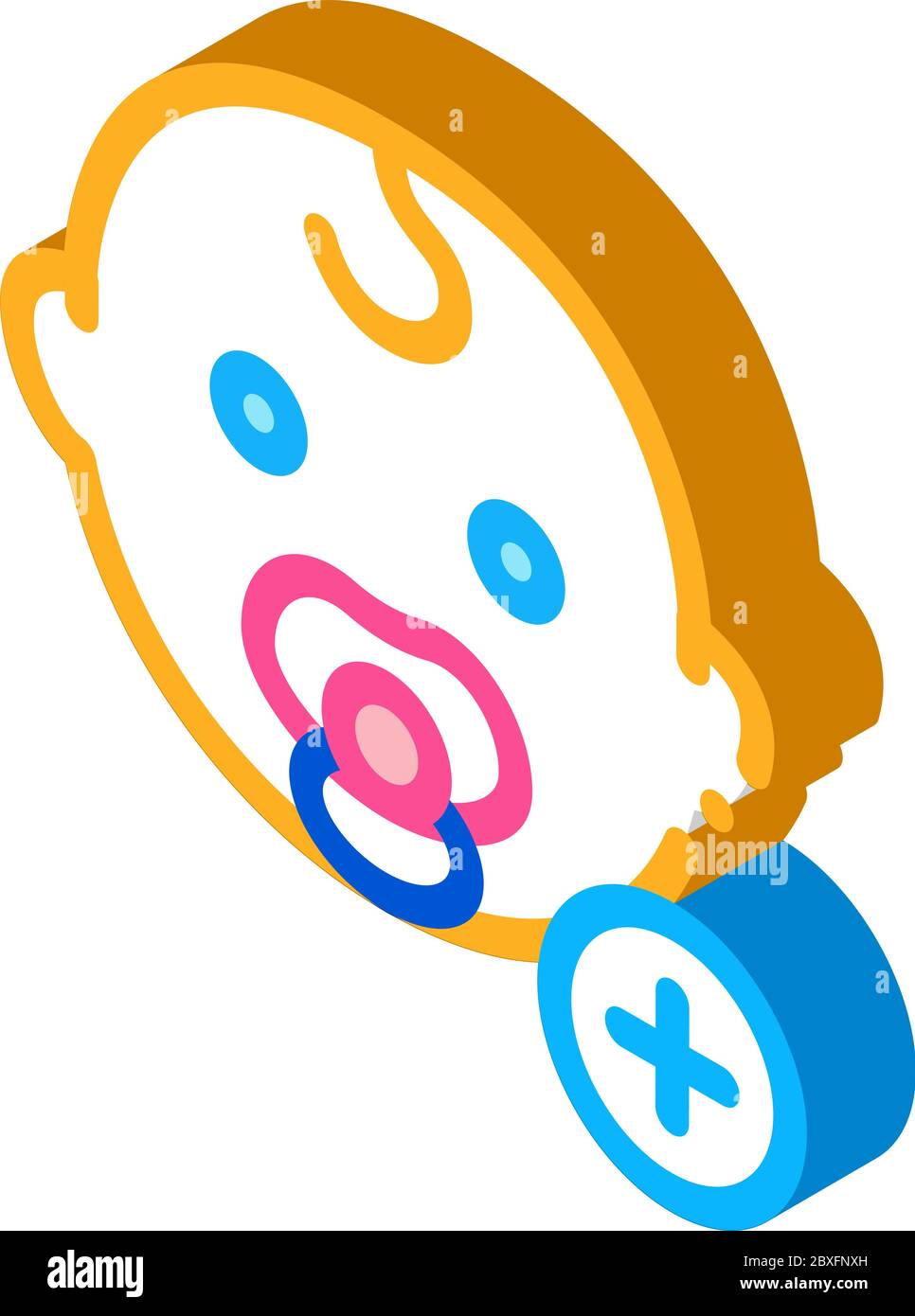 newborn baby toddler isometric icon vector illustration Stock Vector ...