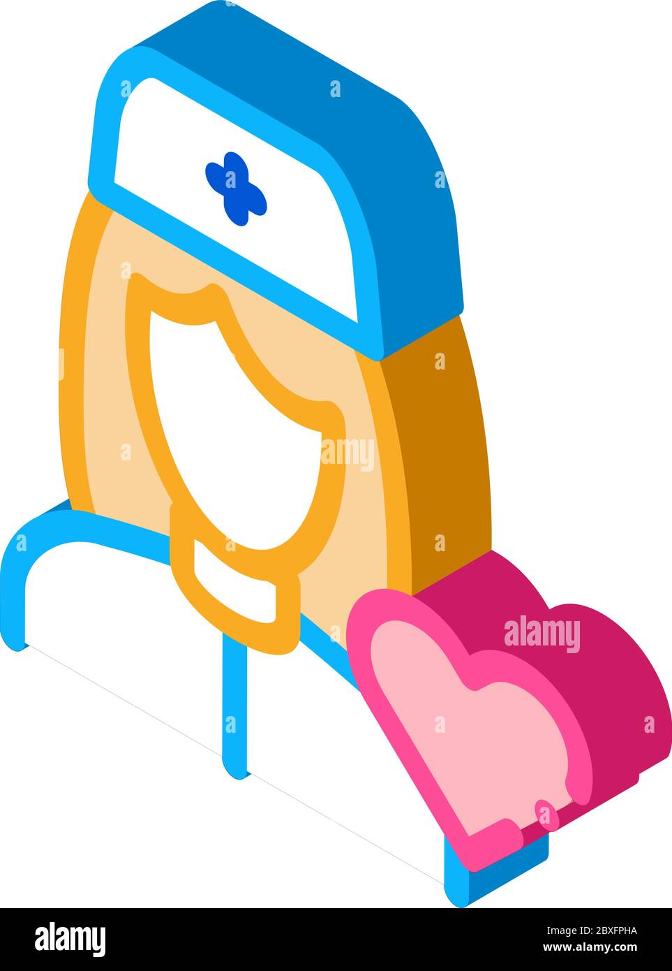 medical nurse isometric icon vector illustration Stock Vector Image ...