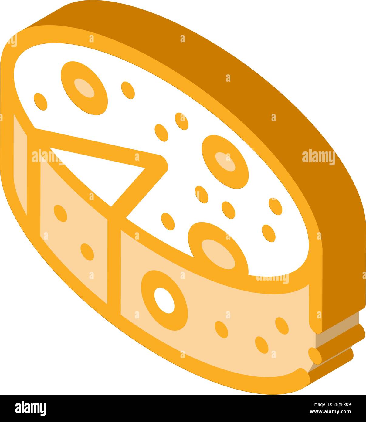 head of cheese isometric icon vector illustration Stock Vector Image ...