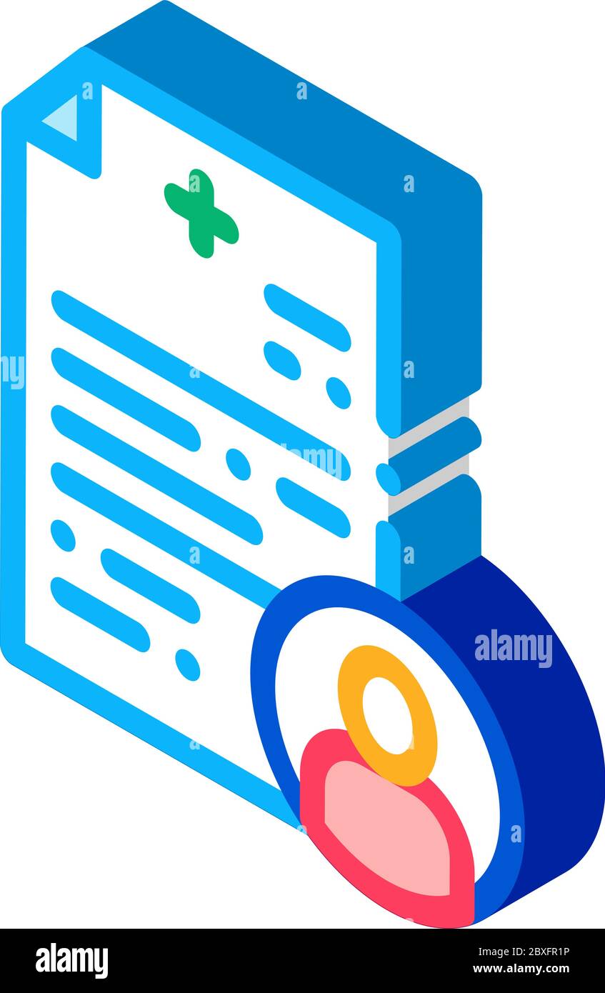 patient medical record isometric icon vector illustration Stock Vector ...
