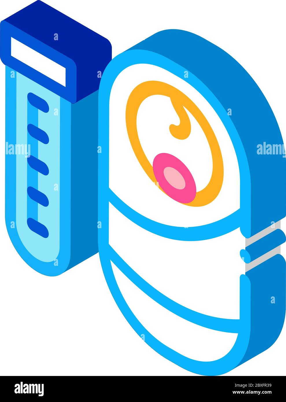test tube and baby isometric icon vector illustration Stock Vector ...