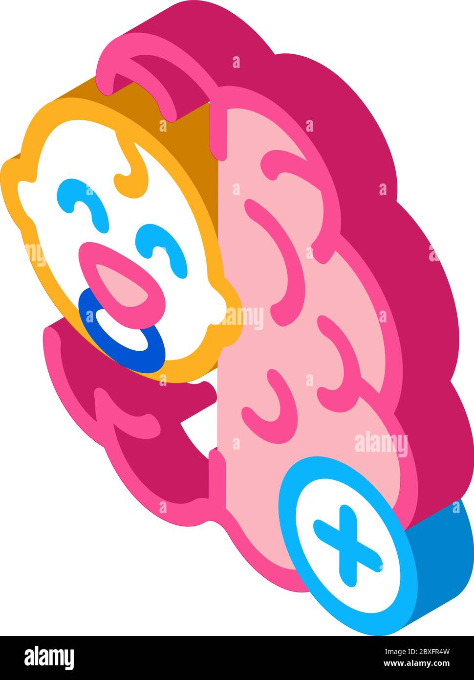 baby brain isometric icon vector illustration Stock Vector Image & Art ...