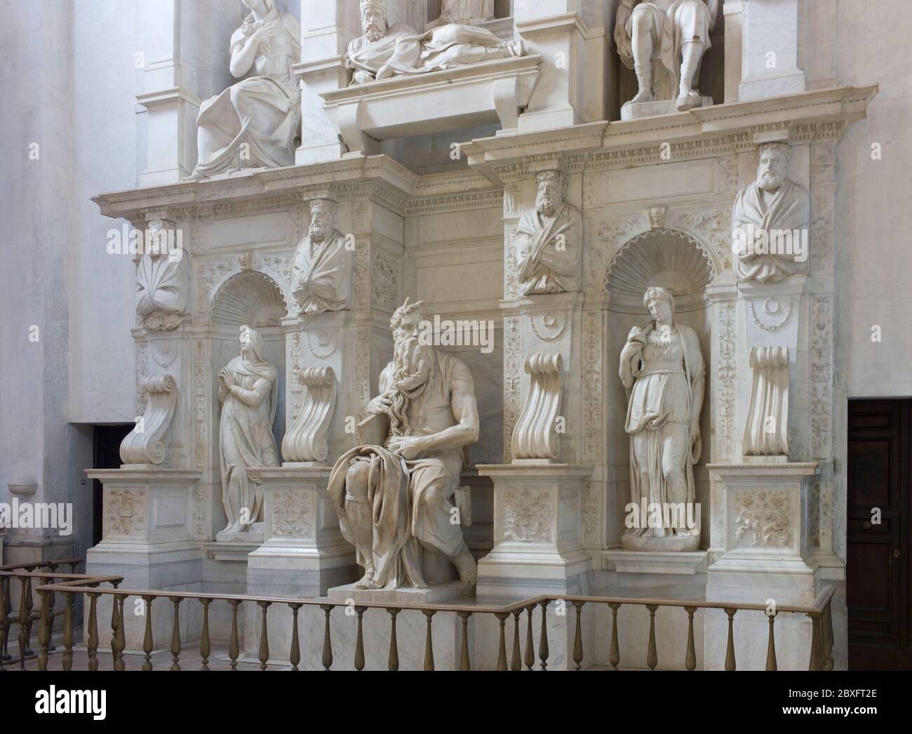 Part of the Tomb of Pope Julius II by Michelangelo in the Basilica di ...