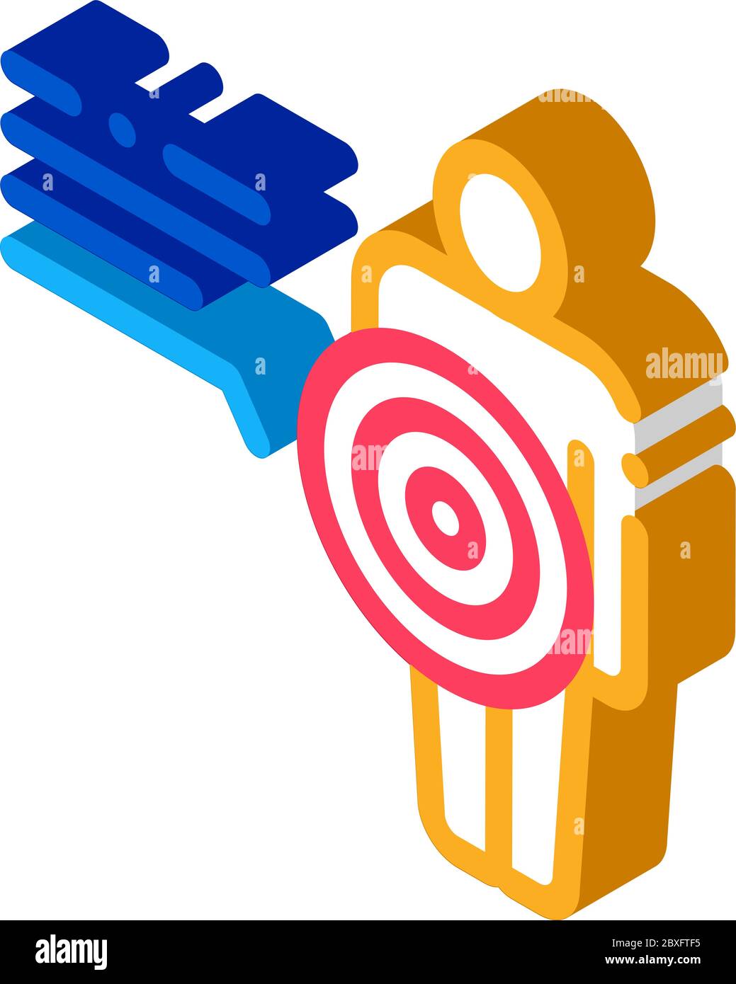 human pain point parsing isometric icon vector illustration Stock ...