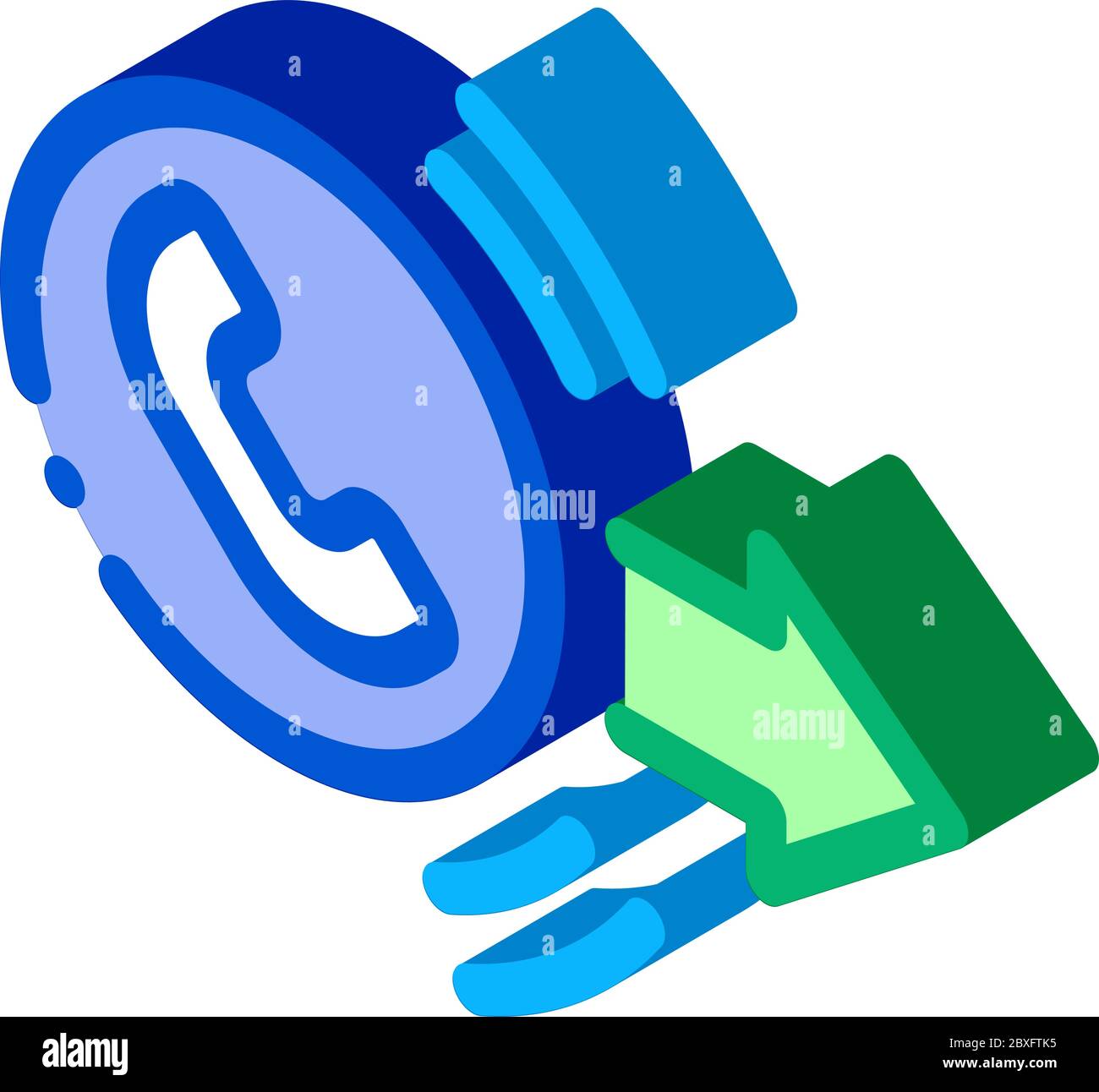 outgoing call service icon vector outline illustration Stock Vector ...