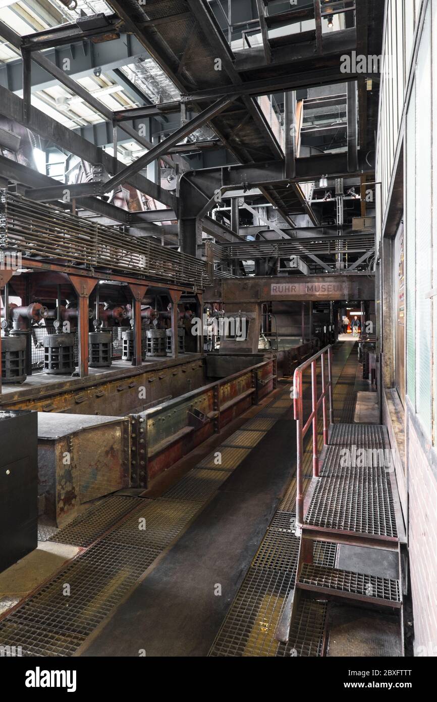 View at the washery of the coal in the Ruhr museum at Zeche Zollverein ...
