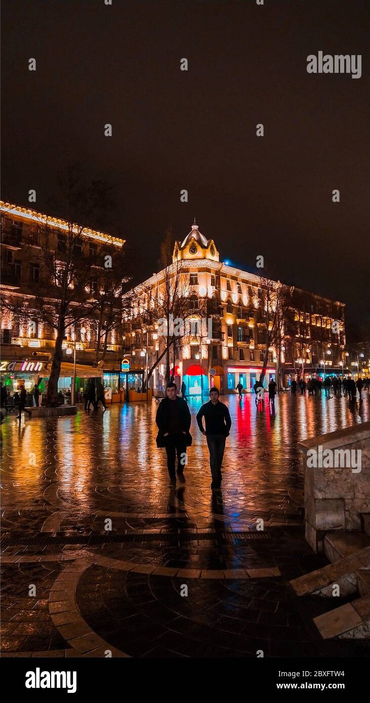 Baku street view hi-res stock photography and images - Alamy