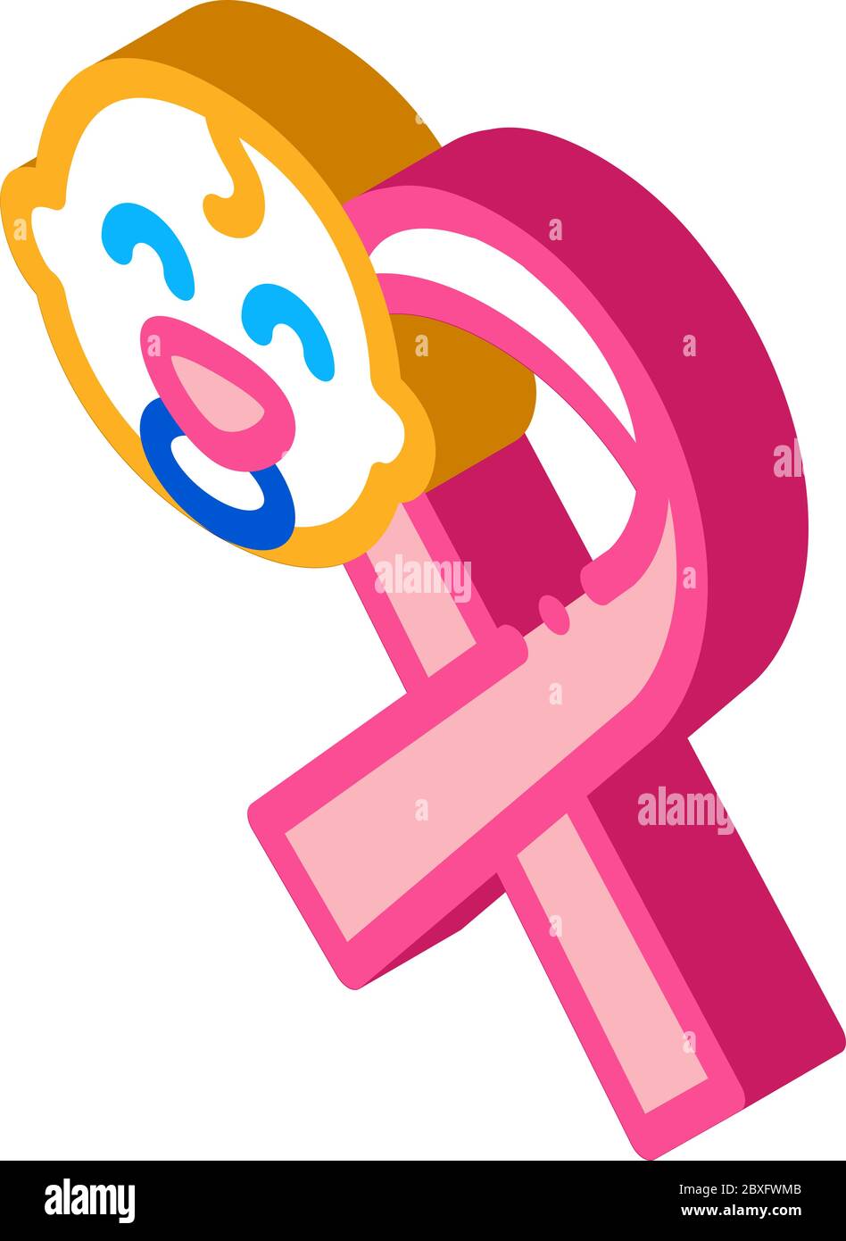 hiv infected newborn baby isometric icon vector illustration Stock ...