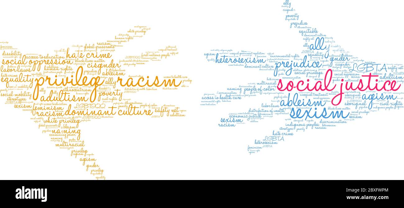 Social Justice word cloud on a white background Stock Vector Image ...