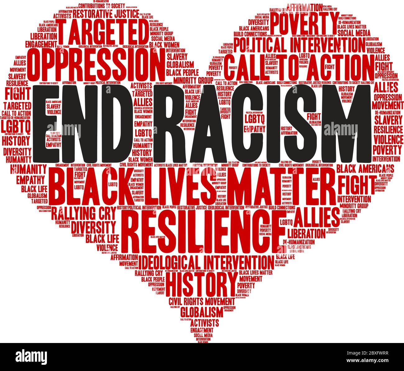 End Racism word cloud on a white background Stock Vector Image & Art ...