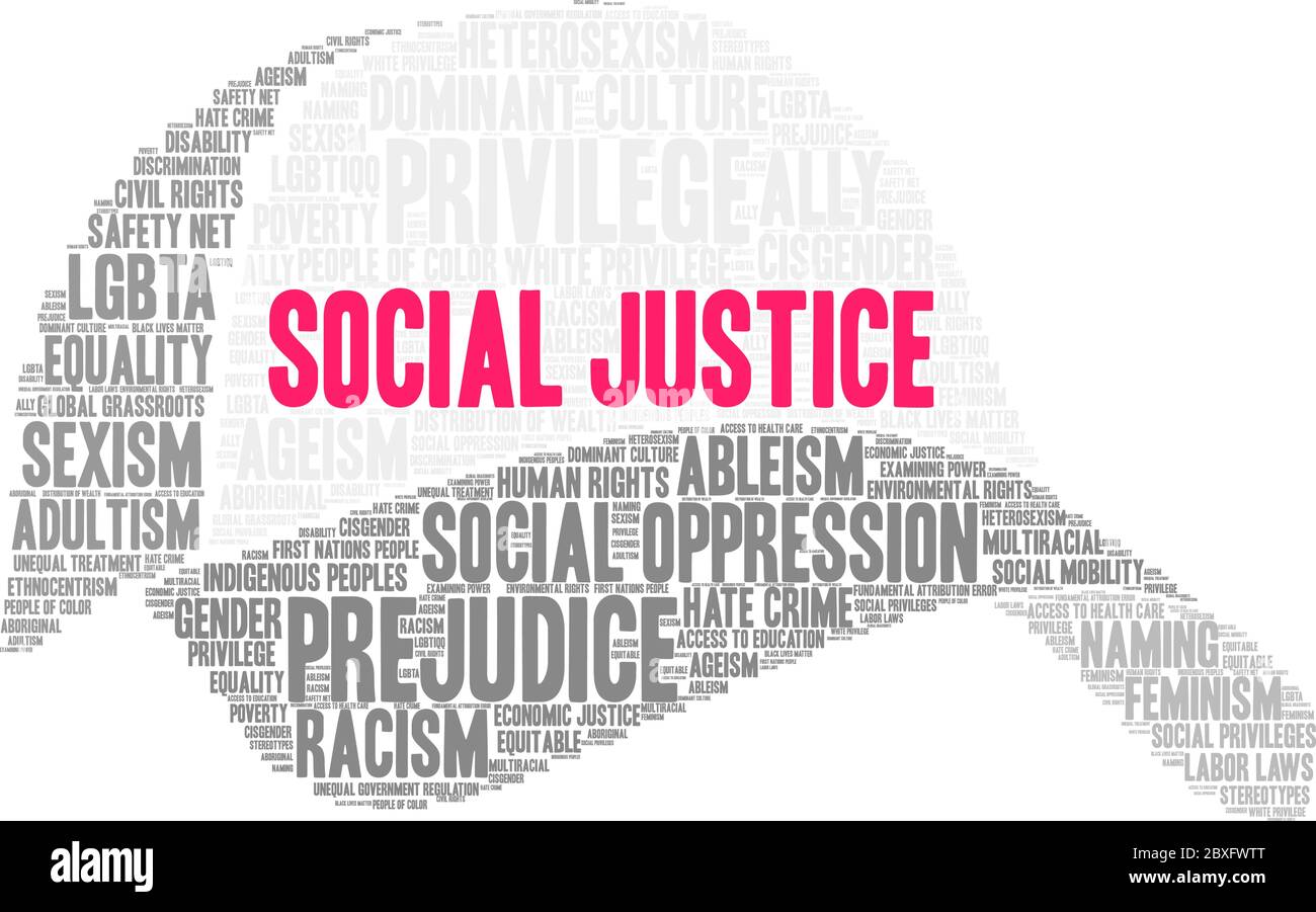 Social Justice word cloud on a white background Stock Vector Image ...