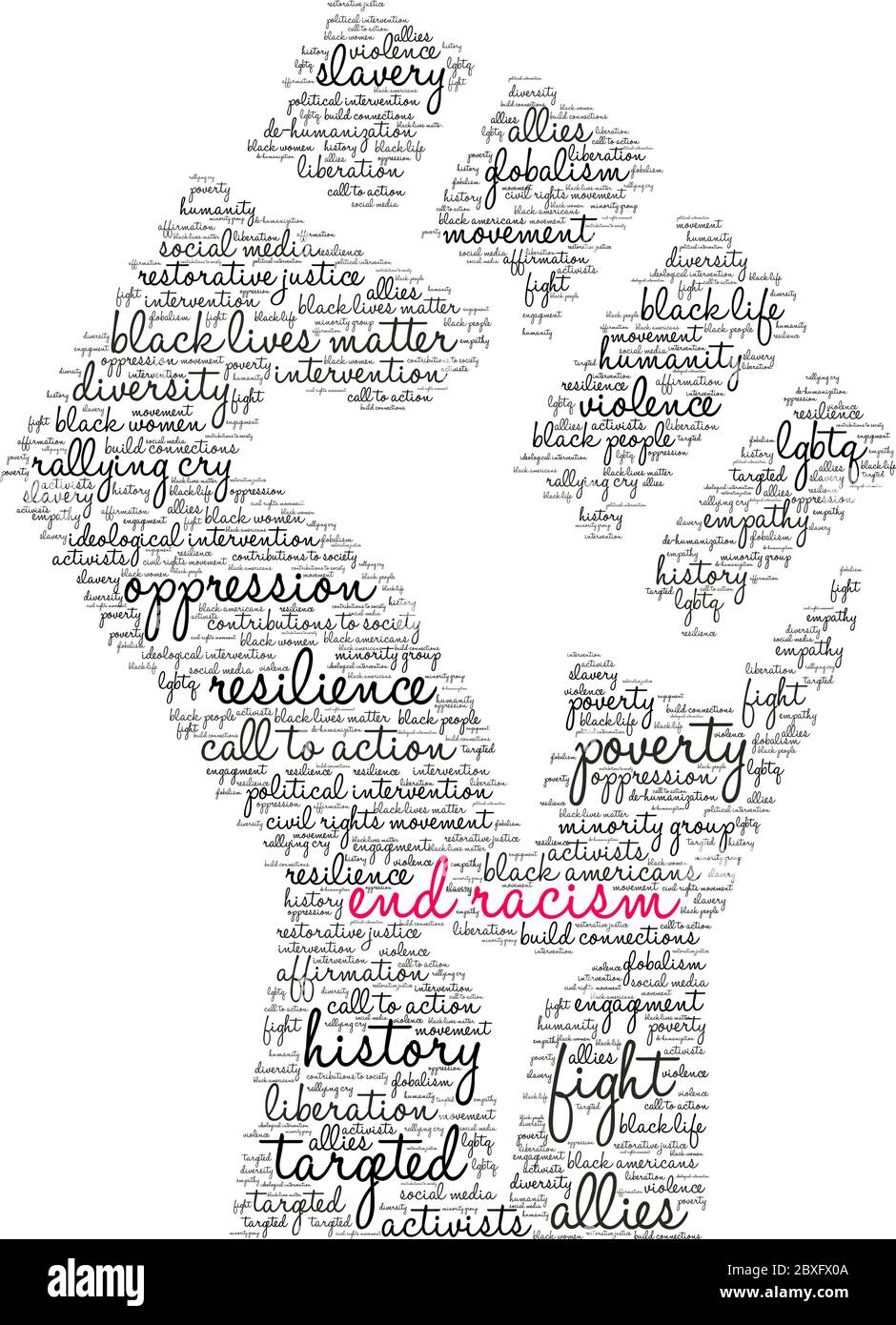 End Racism word cloud on a white background Stock Vector Image & Art ...