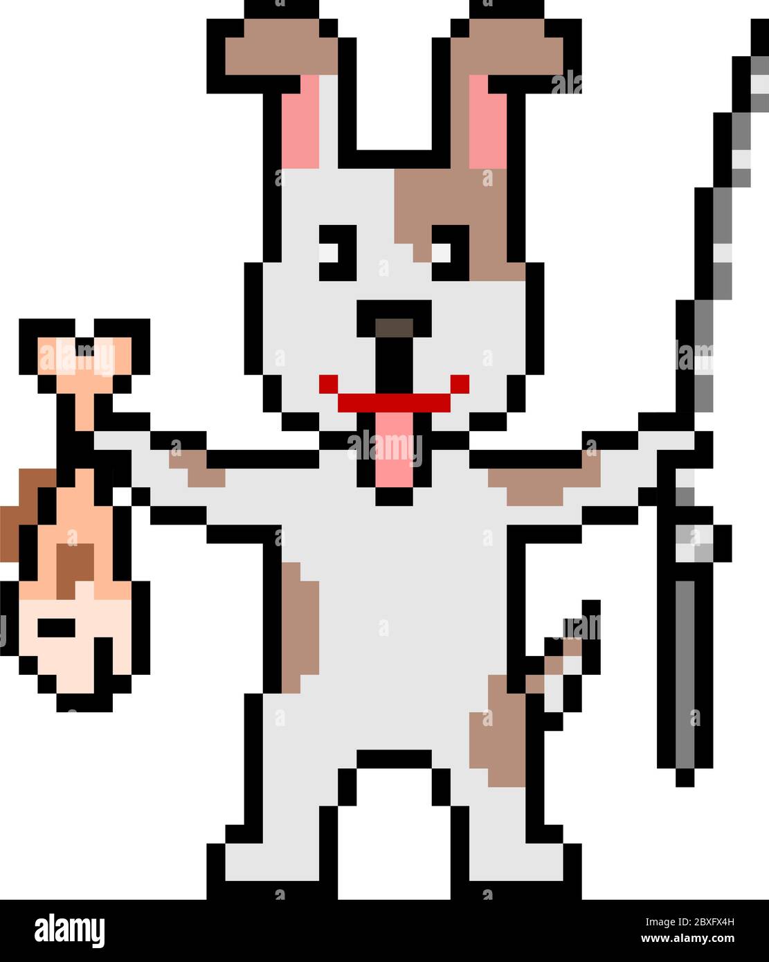 Cartoon character square dog Cut Out Stock Images & Pictures - Alamy