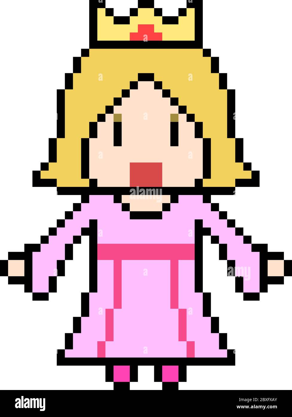 Pixel princess Stock Vector Images - Alamy