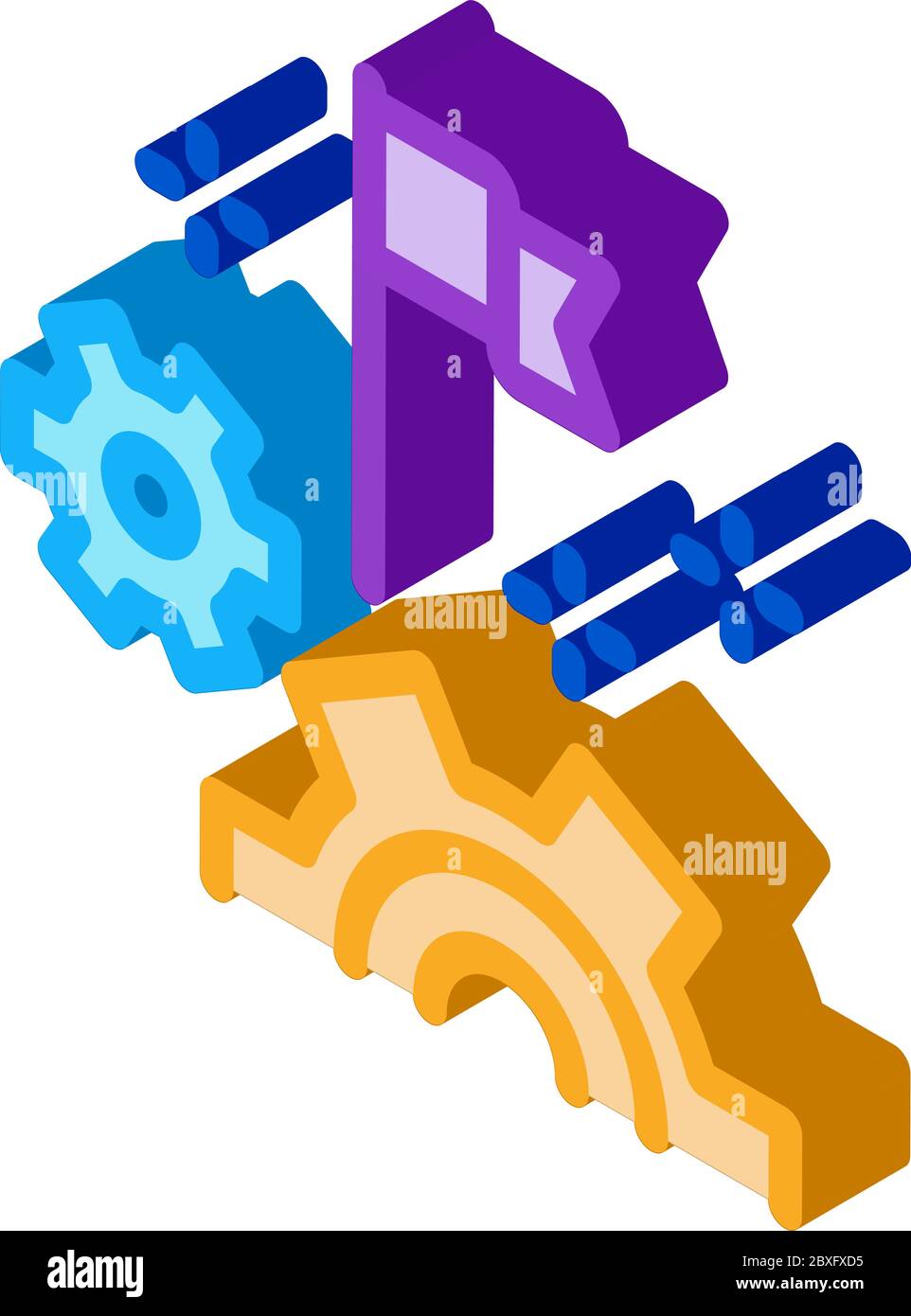 engine optimization settings isometric icon vector illustration Stock ...