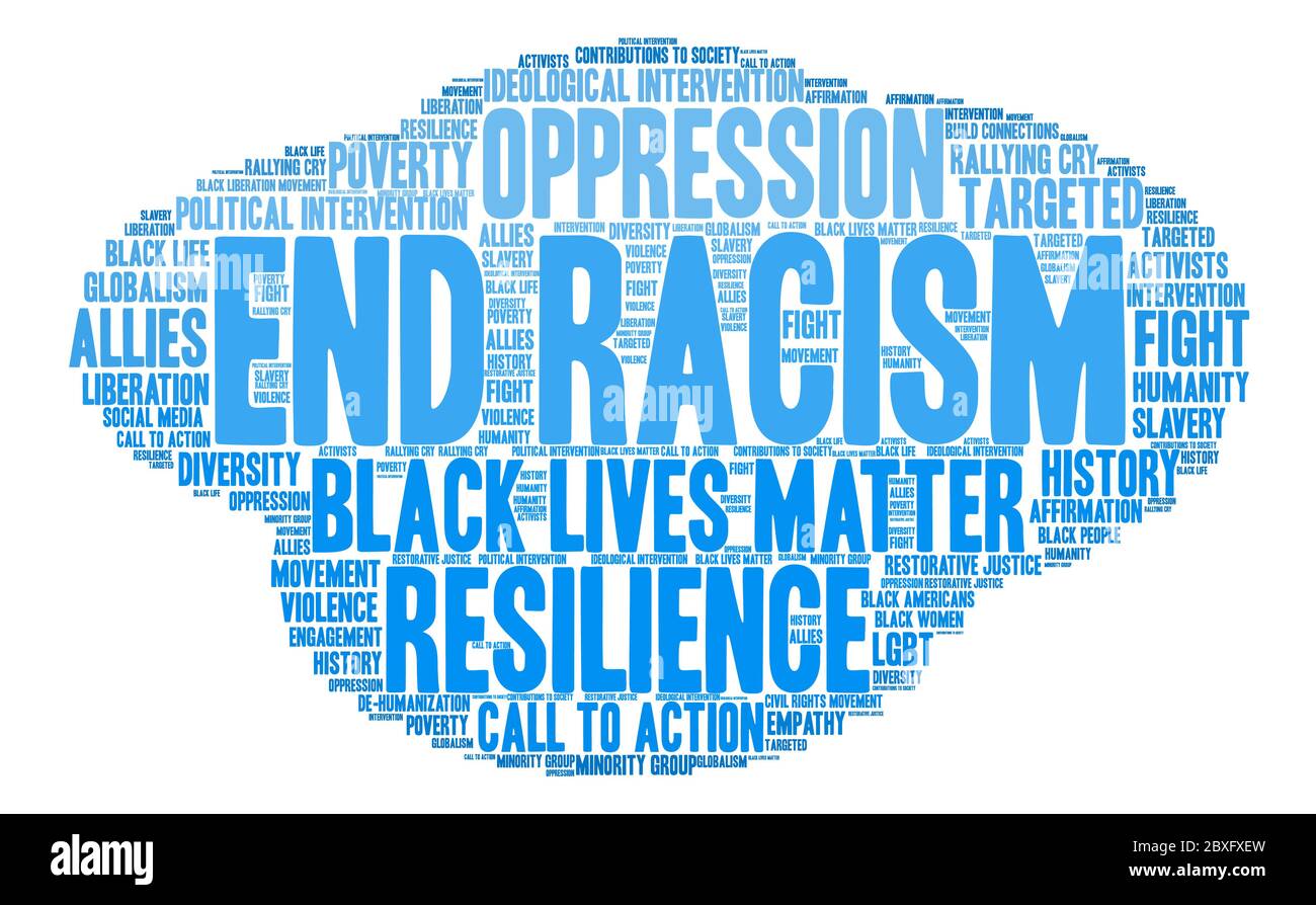 End Racism word cloud on a white background Stock Vector Image & Art ...