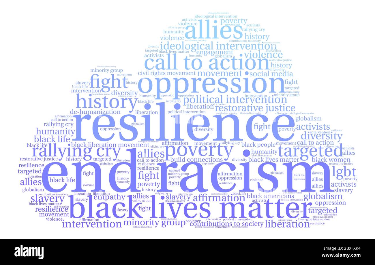 End Racism word cloud on a white background Stock Vector Image & Art ...