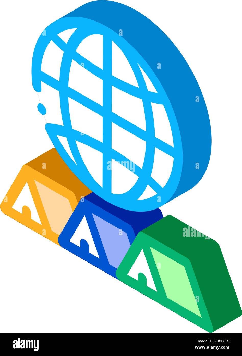 world travel isometric icon vector illustration Stock Vector Image ...