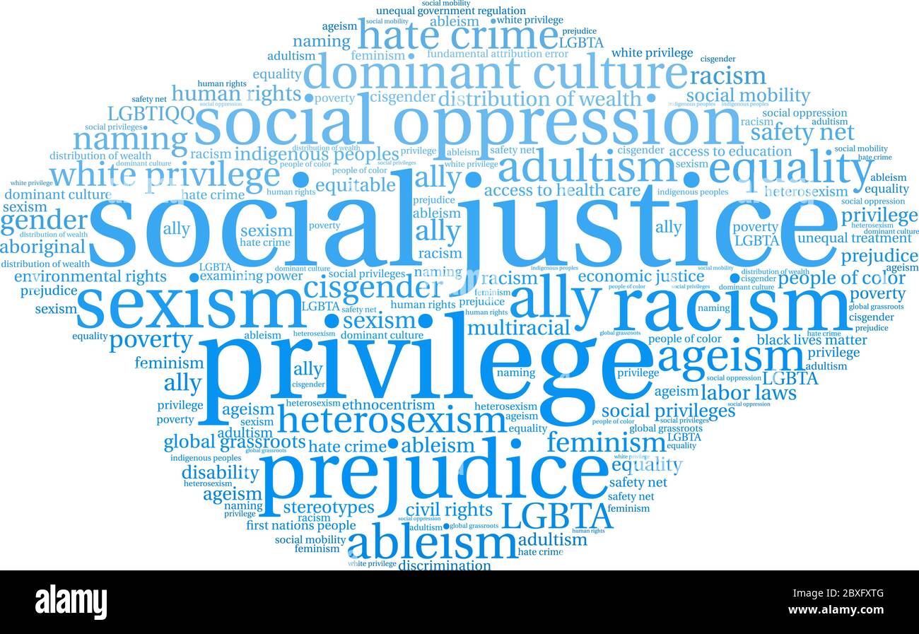 Social Justice word cloud on a white background Stock Vector Image ...