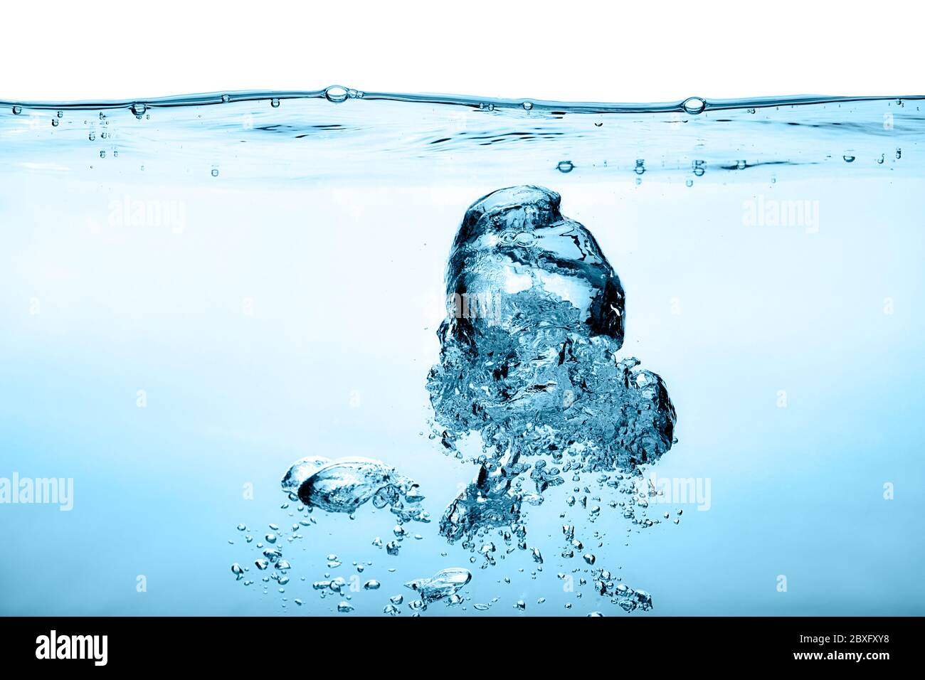 Closeup of oxygen bubbles in water Stock Photo - Alamy