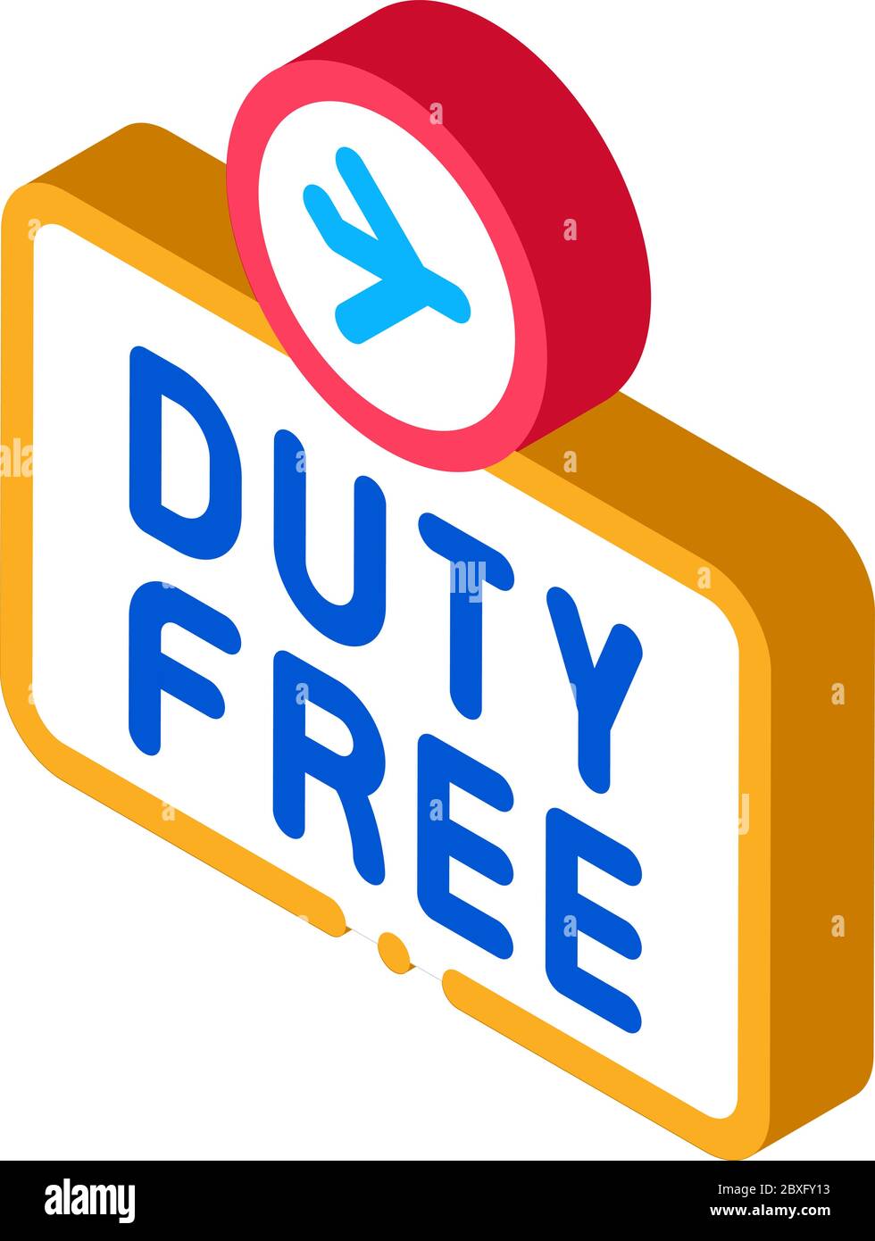 duty free sign isometric icon vector illustration Stock Vector Image ...