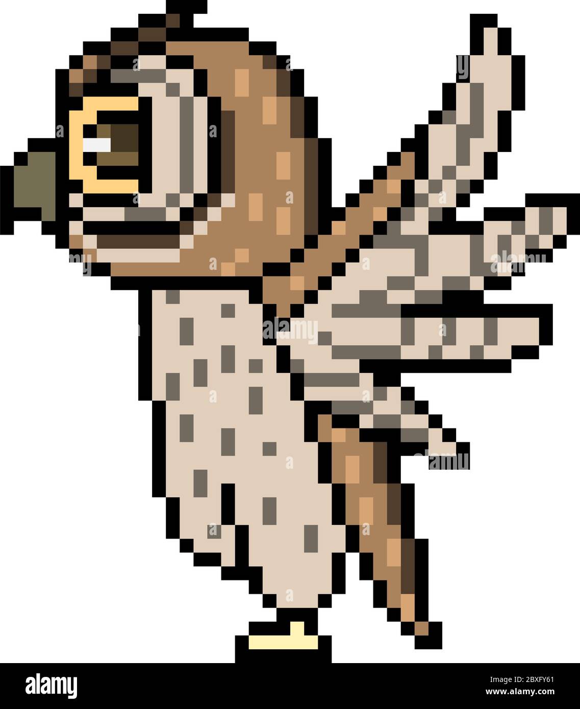 Pixel art owl hi-res stock photography and images - Alamy