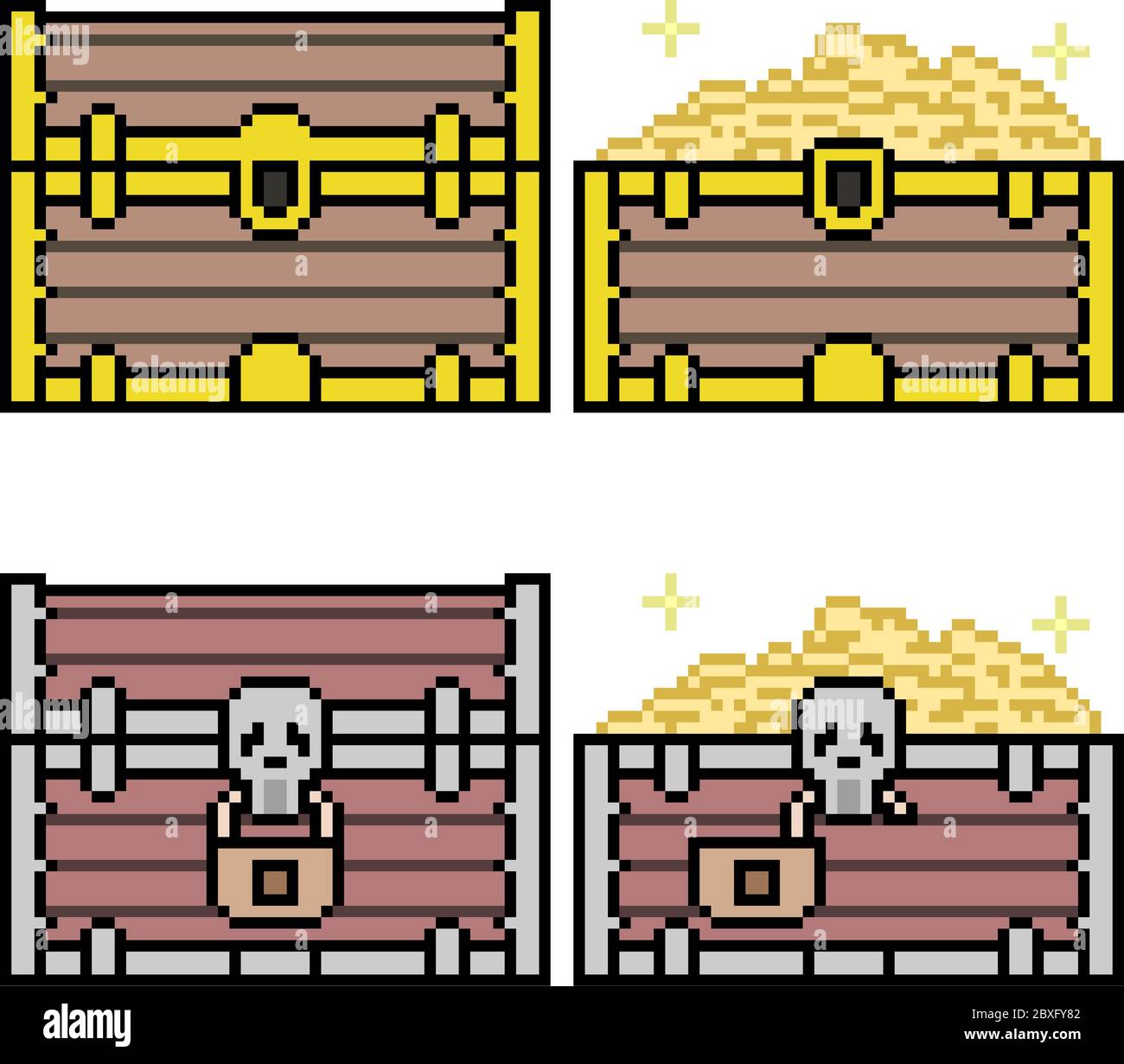 Treasure box pixel hi-res stock photography and images - Alamy