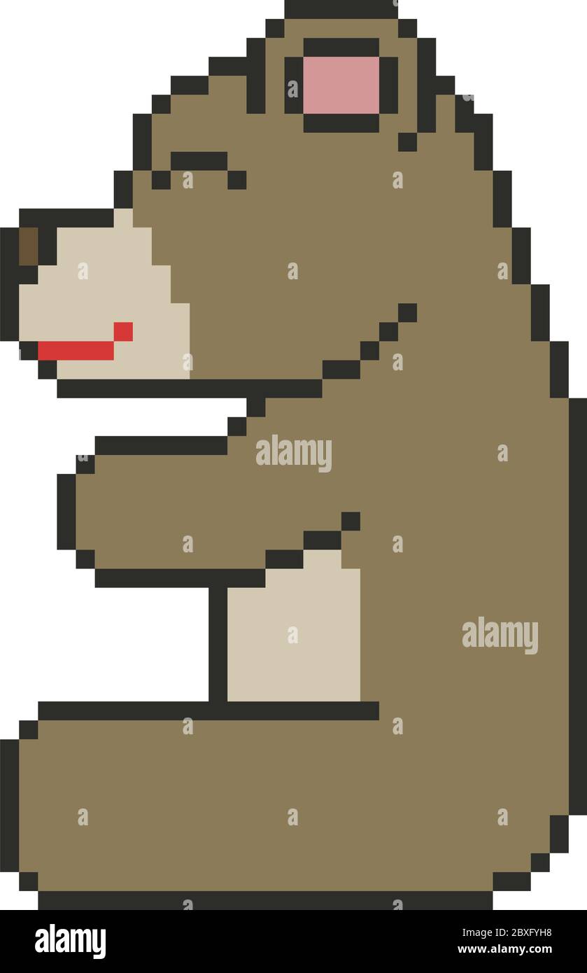 Bear pixel art hi-res stock photography and images - Alamy