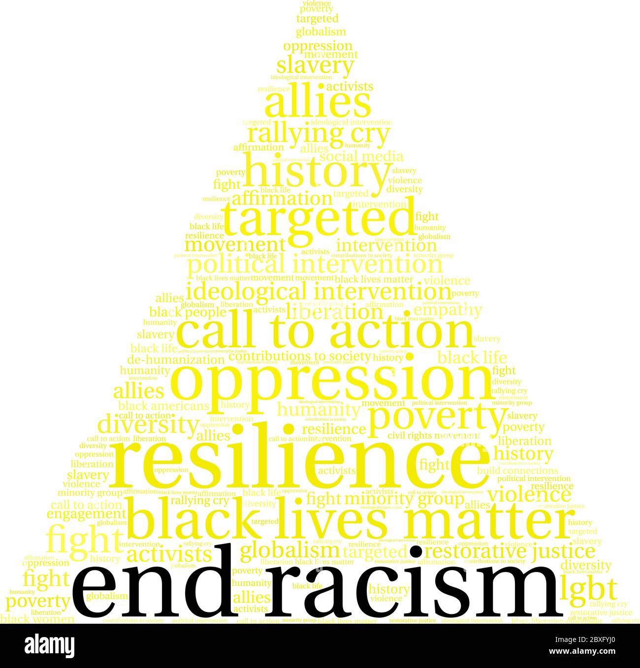 End Racism word cloud on a white background Stock Vector Image & Art ...