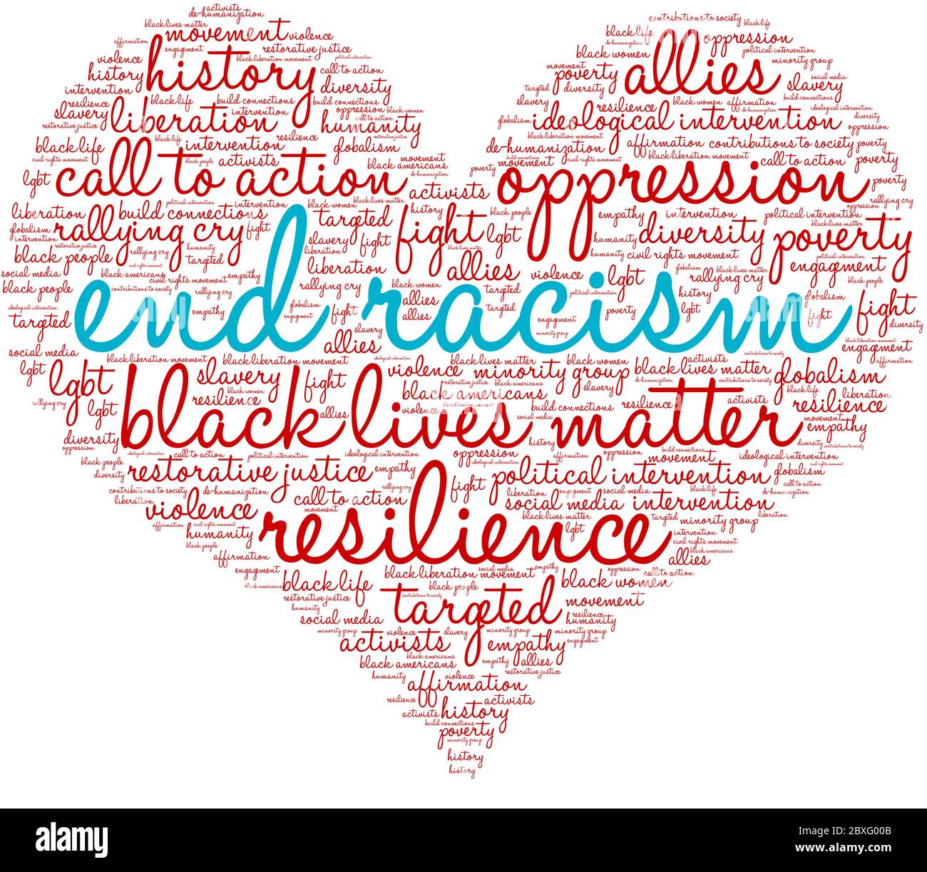 End Racism word cloud on a white background Stock Vector Image & Art ...