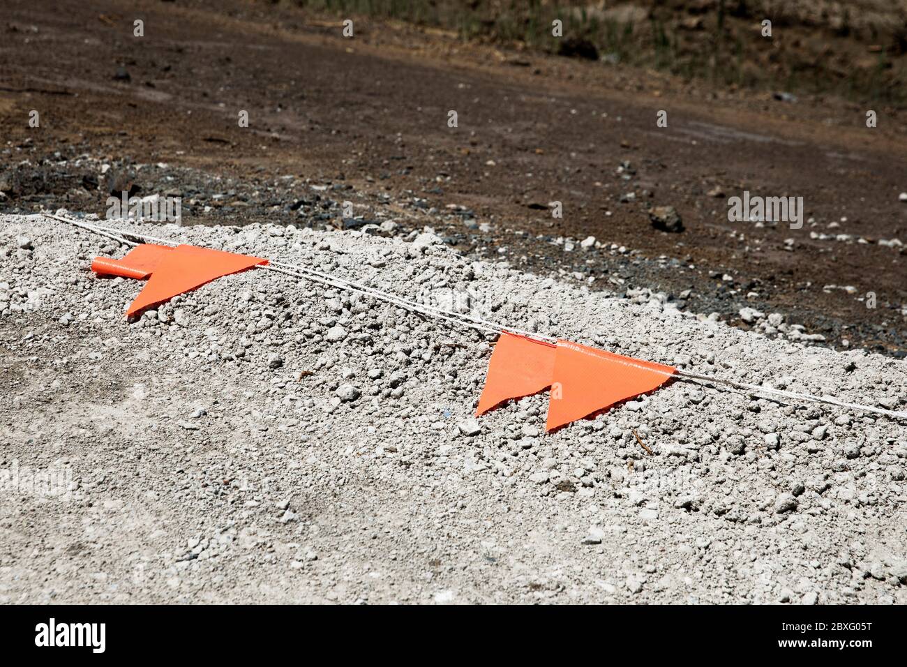 Orange triangle safety flag hi-res stock photography and images - Alamy